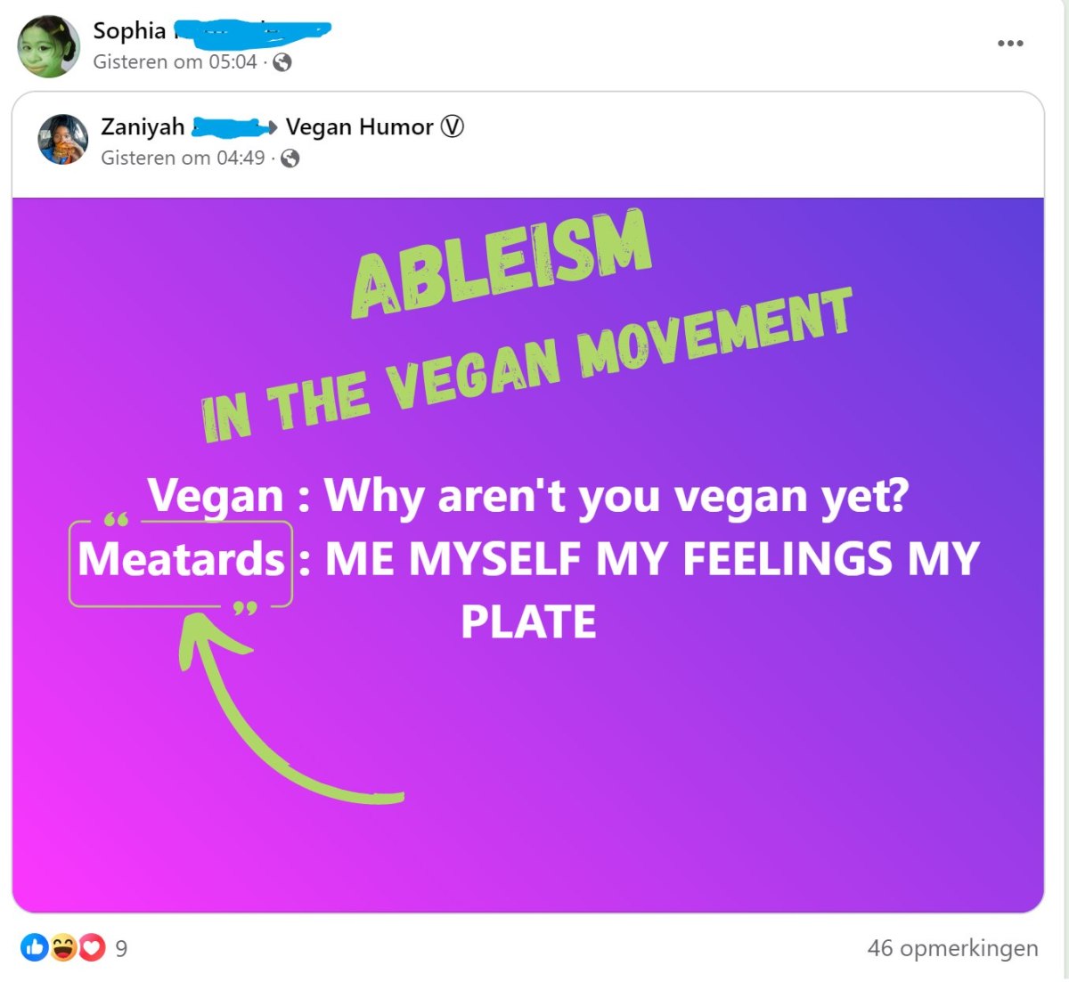 Ableist slurs – ‘meatards’ – Crip HumAnimal